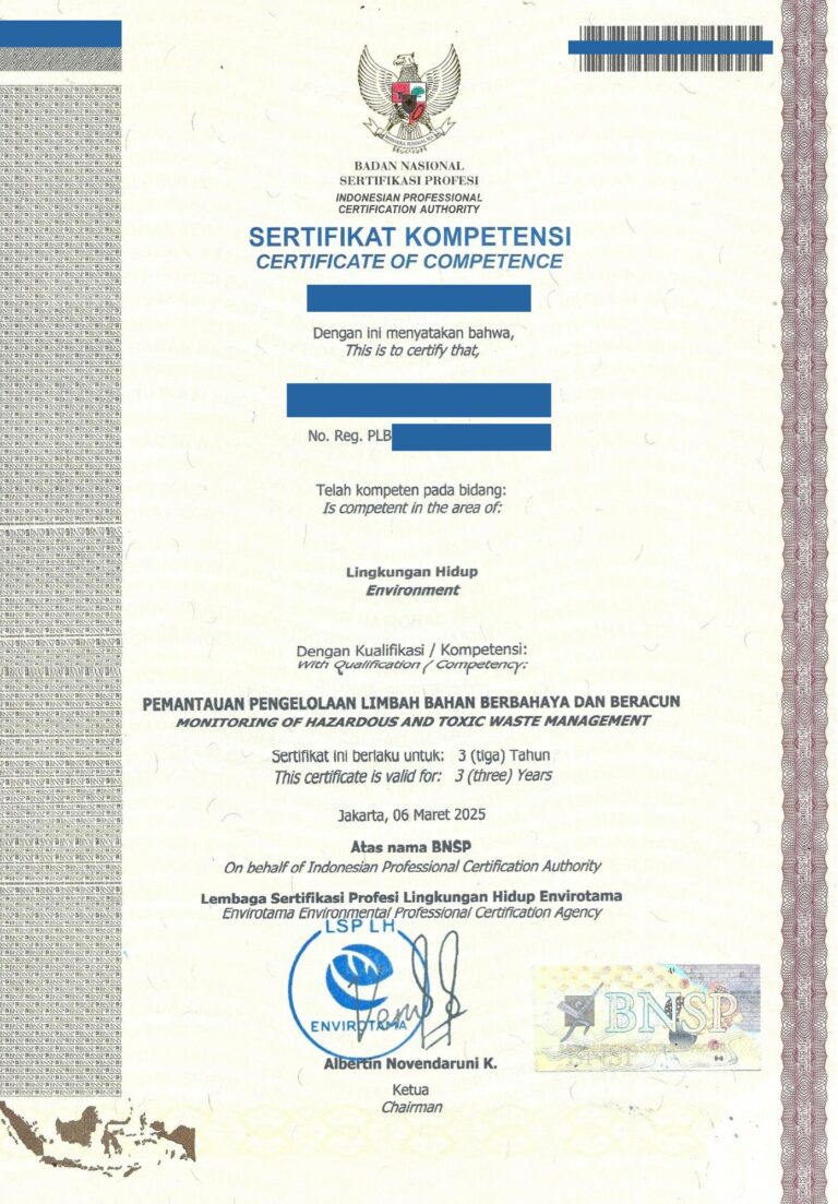 Contoh Sertifikat BNSP Asli, Waspada Sertifikat Palsu! - Integra System